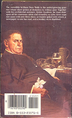 Nero Wolfe — Triple Jeopardy with novellas Home to Roost, The Cop ...